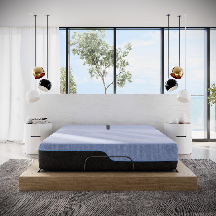 The Twillery Co. Marcela 12 inch Flex Head Latex Foam Hybrid Mattress and Adjustable Base Bundle